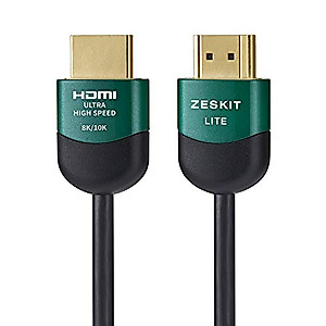 Zeskit Lite 48Gbps Slim Certified Ultra High Speed HDMI Cable 5ft, 4K120 8K60 144Hz eARC HDR HDCP 2.2 2.3 Compatible with Dolby Vision Apple TV 4K Roku Sony LG Samsung Xbox Series X RTX 3080 PS4 PS5