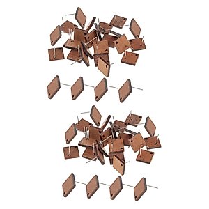 VILLCASE 2sets Wooden Earring Posts Studs Flat Pad DIY Jewelry Accessories for Earring Making 20pcs*2
