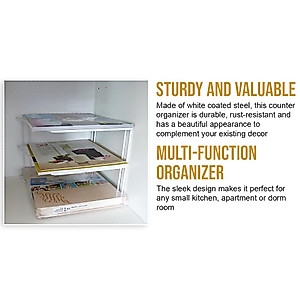 YBM HOME Metal Wire Chrome Plated Kitchen In-Drawer Serving Utensils, Flatware, Cutlery Desk and Office Supplies (1, Medium)