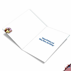 NobleWorks - 50th Funny Birthday Greeting Card (8.5 x 11 Inch) - 50 Years Old, Big Milestone Birthday Humor Card from Group - See You Soon 50 J9065MBG