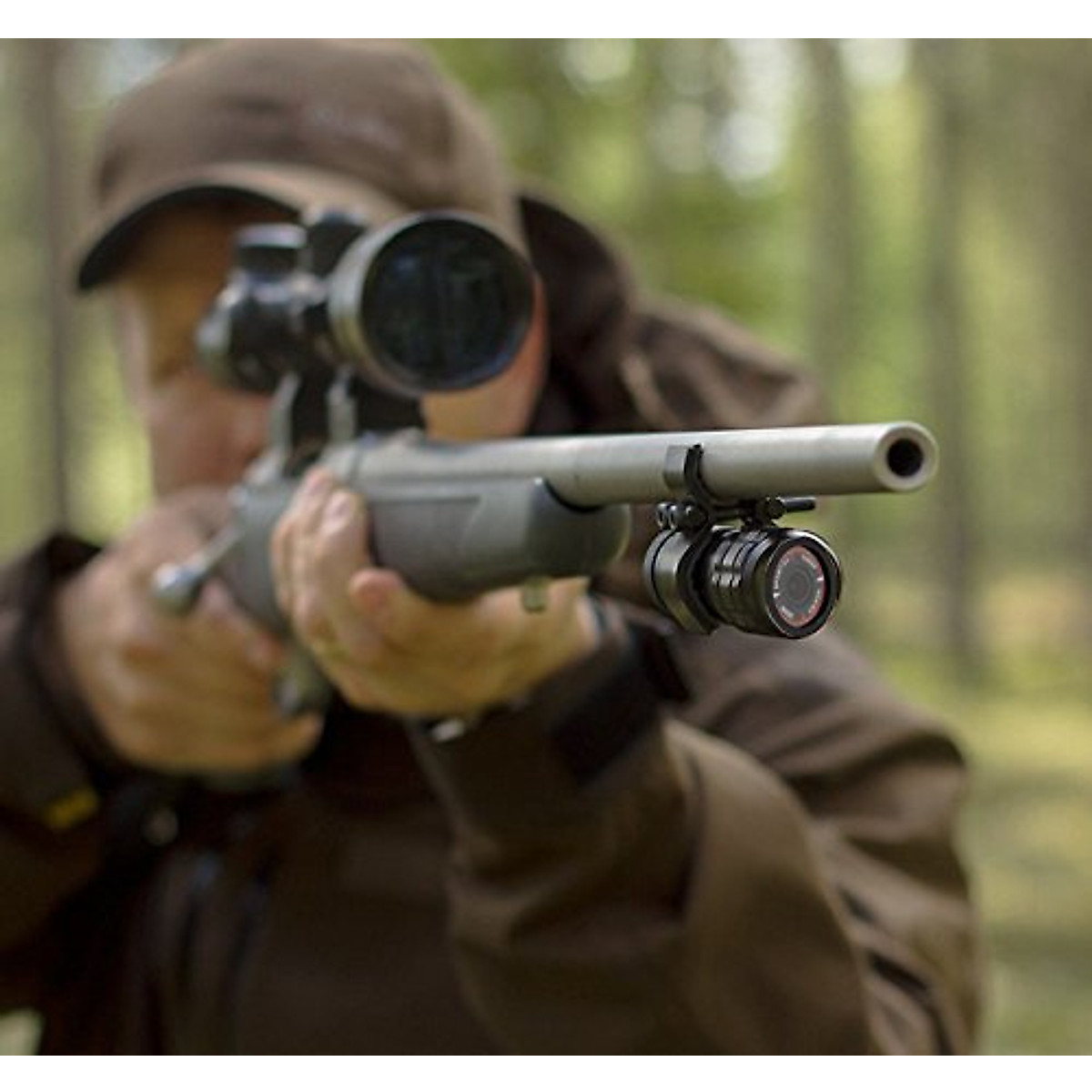 Shotgun Camera,1080P Full HD Sports Action Video Camera for Clay Shooting and Hunting Helmet Cam Body Mounted Cameras Hunting Action Camera Under Scope Rail Mount Airsoft Gun Cam