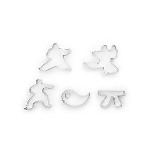 Fox Run Brands Cookie Cutters, Set of 5, Karate, Metallic