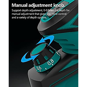 20V Brushless Cordless Hand Planer, ROFMAPLE 13000RPM 2-3/8" Wood Planer with 2 Pack 20V Lithium-Ion Batteries Electric Planer Adjustable Planing Depth Power Planer for Woodworking Home DIY