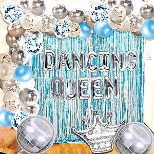 Blue Dancing Queen Birthday Decoration Dancing Queen Party Decorations Mamma Mia Disco Birthday Party Decors 70s Disco Decoration