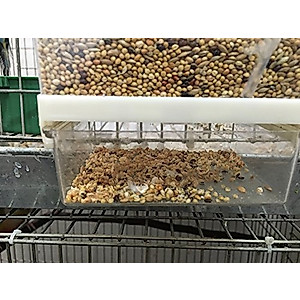 Hypeety Automatic Bird Feeder No Mess Pet Feeder Seed Food Container Perch Cage Accessories for Budgerigar Canary Cockatiel Finch Parakeet