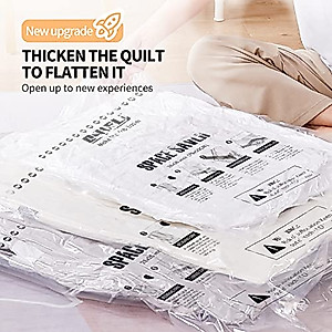 NOSENT Premium Vacuum Storage Bags 6 Pack,Space Saver Compression Bags with Travel Hand Pump,Vacuum Sealer Bags for Clothes, Comforters, Blankets, Bedding (Small 6 Pack)