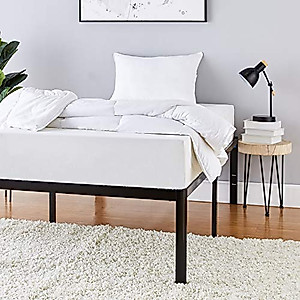 Amazon Basics Heavy Duty Non-Slip Bed Frame with Steel Slats, Easy Assembly - 18"H, (Twin)