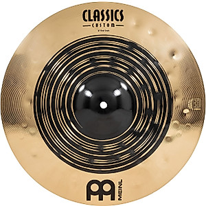 Meinl Cymbals Classics Custom Dual 16" Crash Cymbal for Drum Set, Dark/Brilliant — Made in Germany — B12 Bronze, 2-Year Warranty, (CC16DUC)