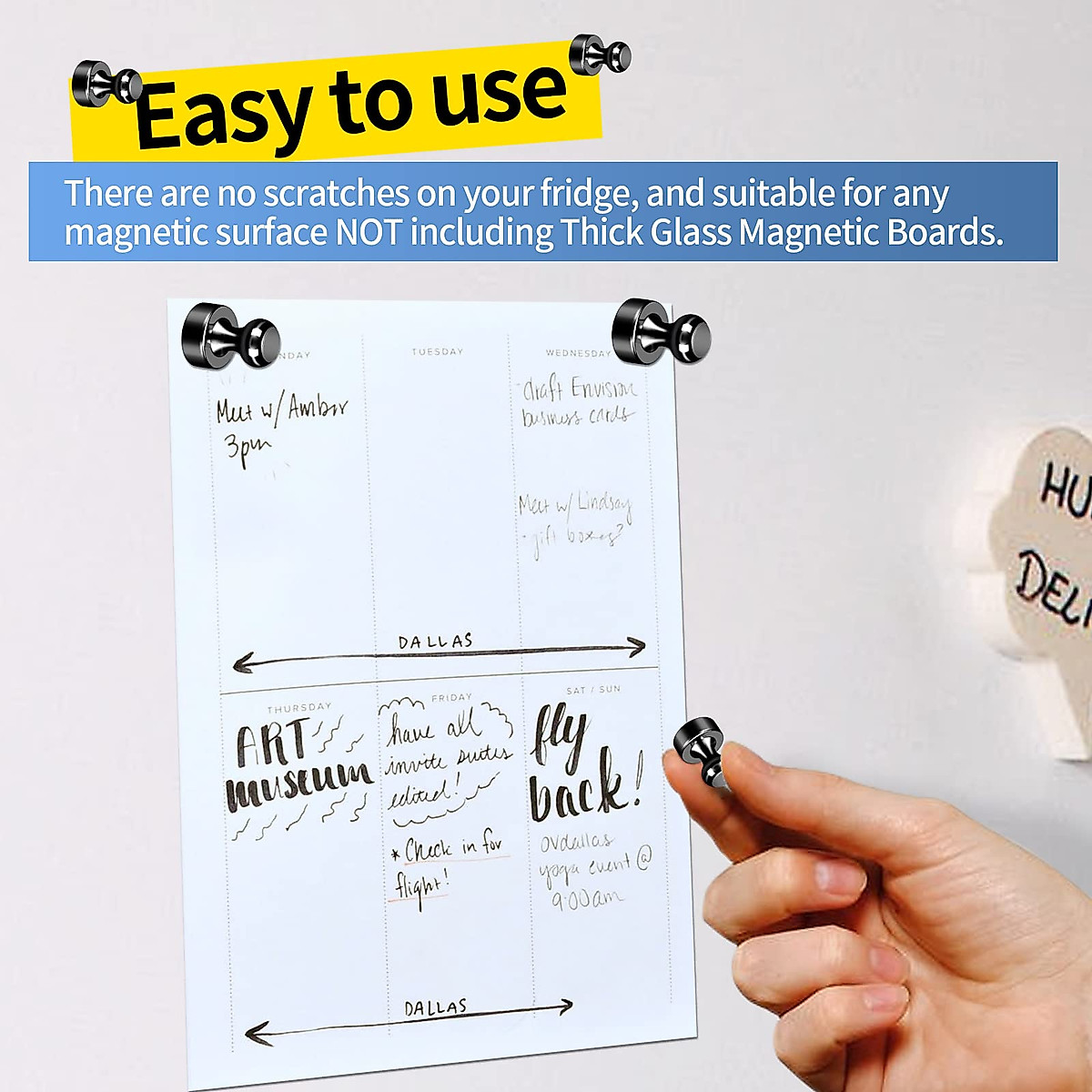 12Pack Fridge Magnets Small Refrigerator Magnets Strong Magnets for Whiteboard Dry Erase Board Map Kitchen Office Adult Neodymium