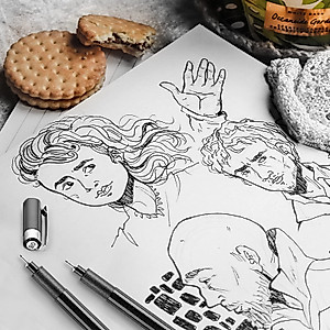 YISAN Black Drawing Pens,12 Art Pens Set,Fineliner Ink Pens,Micro-Pens,Manga Pens,for Sketching,Technical Drawing 902195