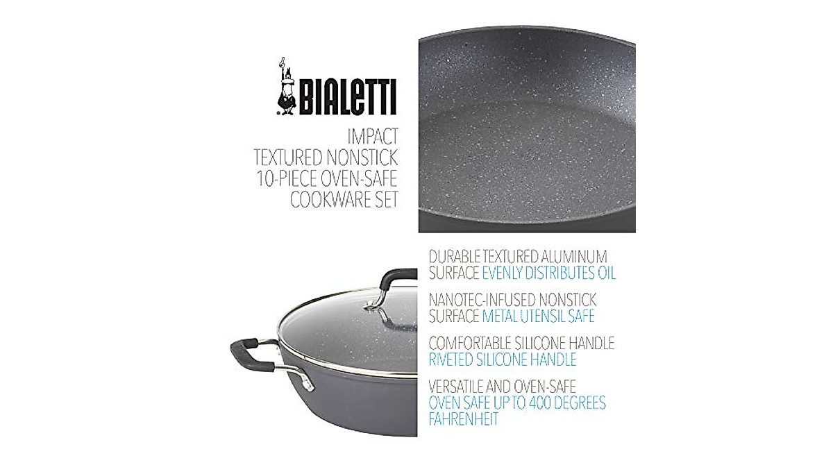 Bialetti 10-Piece Cookware Set - Stylish & Durable