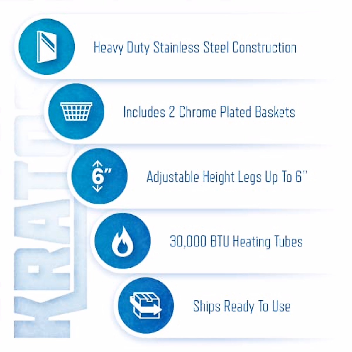 Kratos 29Y-012 Commercial Restaurant Gas Floor Fryer - Five Burners - 70 to 100 lb. Capacity - Natural Gas