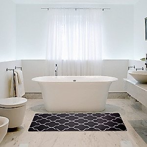 2Pcs Kitchen Rugs Mats, Non-Slip Waterproof Kitchen Rug Oil-Proof Floor Mat Leather PVC Scrub The Doormat for Living Room, Bedroom, Kitchen