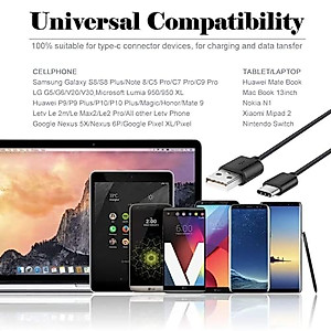 Fast Charger with USB Type C 6.6FT (2m) Cable & OTG Adapter for Samsung Galaxy S9/S9 Plus/S8/S8 Plus/S10/S10e/S10 Plus/Note 8/Note 9/Note 10/A01/A13/A03s/A21/A30/A31/A32/A33 /A51/A52/A53/A71/S20/S21