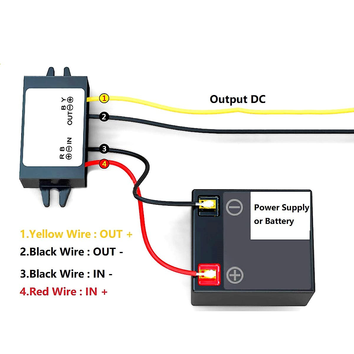 NOYITO DC to DC 9V 2A 3A Converter Buck Module 12V 16V 6V-22V Buck to 9V 3A Max Power Converter IP67 Waterproof with Overcurrent Overheat Short-Circuit Undervoltage Protection (9V 3A, Black)
