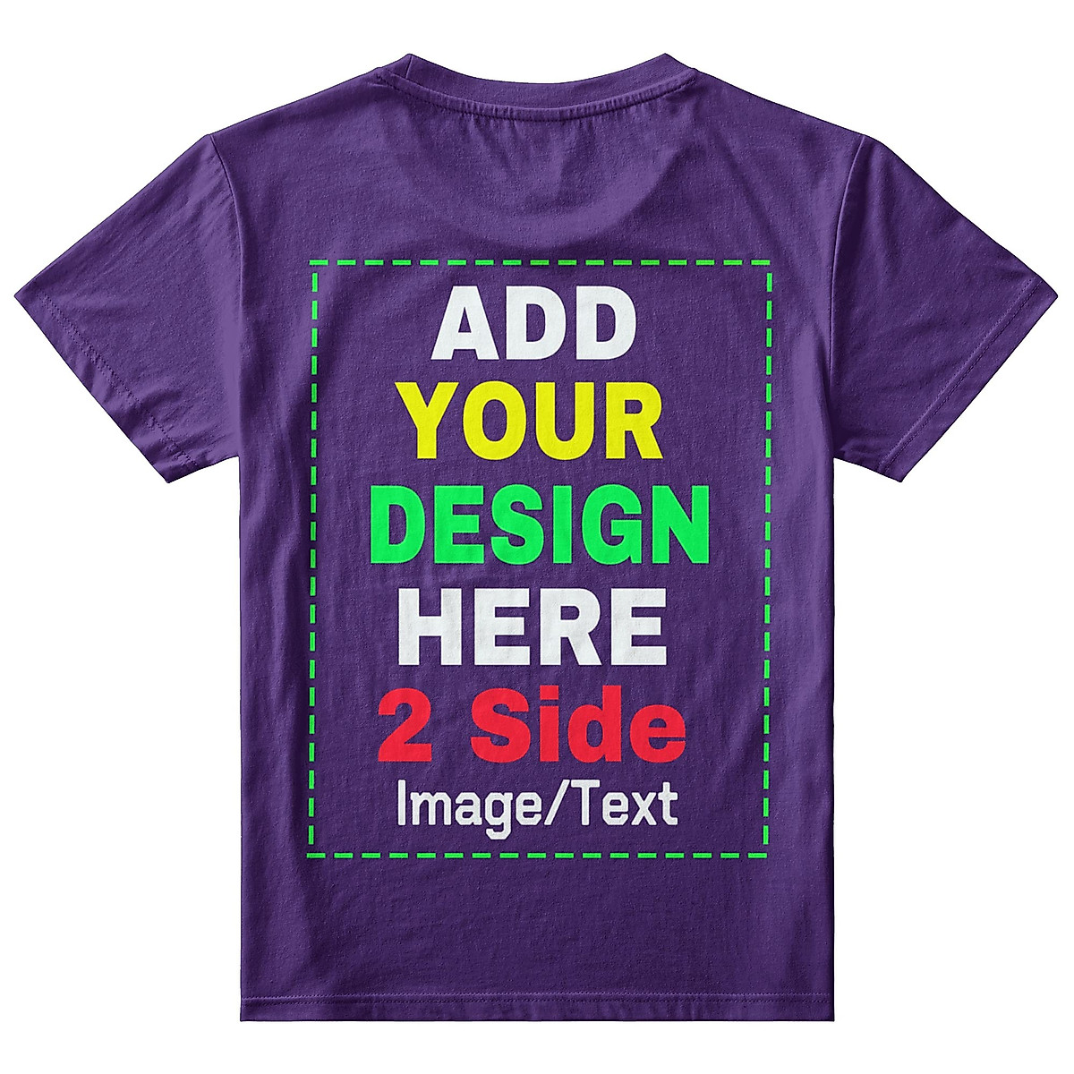 Custom T Shirts for Women, Personalized Tshirts Design Your Own Image Text T-Shirt Cotton Tee Front/Back Print Father Gifts
