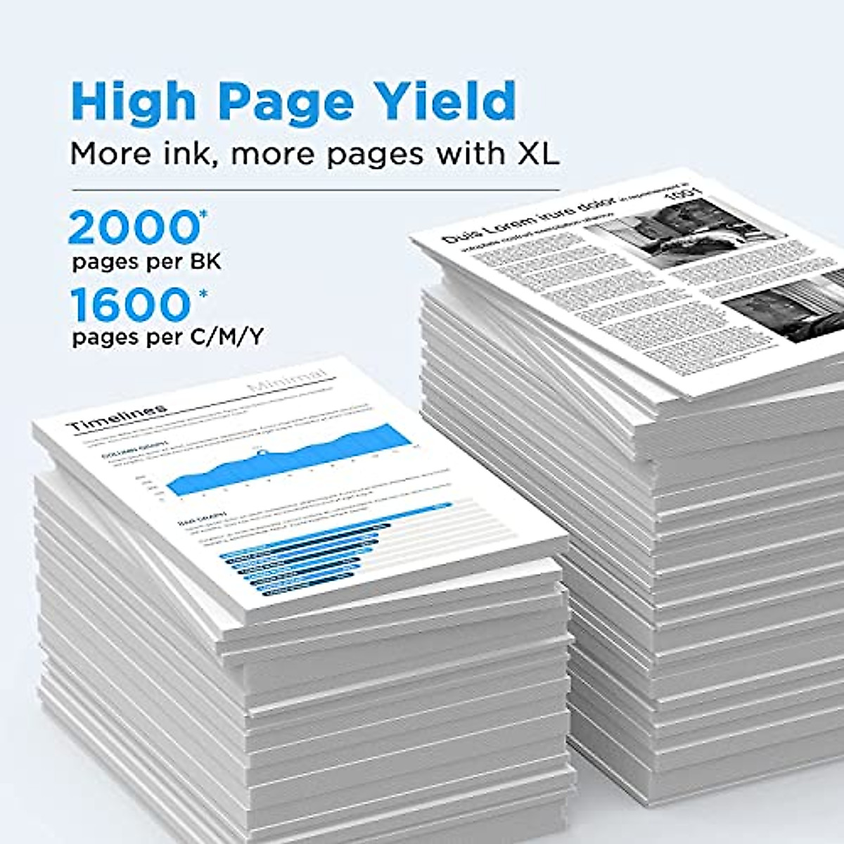 Yocare 962xl 962 XL Combo Pack Ink Cartridges Replacement for 962XL Compatible with Officejet 9010 9015 9025 9012 9013 9016 9019 9018 9020 Printer (Black & Cyan & Magenta & Yellow)-4 Packs