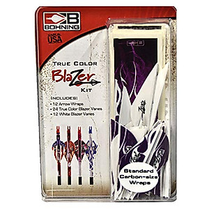 Bohning True Color Blazer Vane & Wrap Combo - Purple Flame