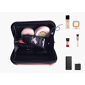 N11 SenYang Hard Shell Cosmetic Case,Carrying Hard Bag, Protective Storage Case Bag for Toiletry, Beauty Makeup, Electronic Accessories, Overnight Travel Water Resistant Crash Proof (Red)