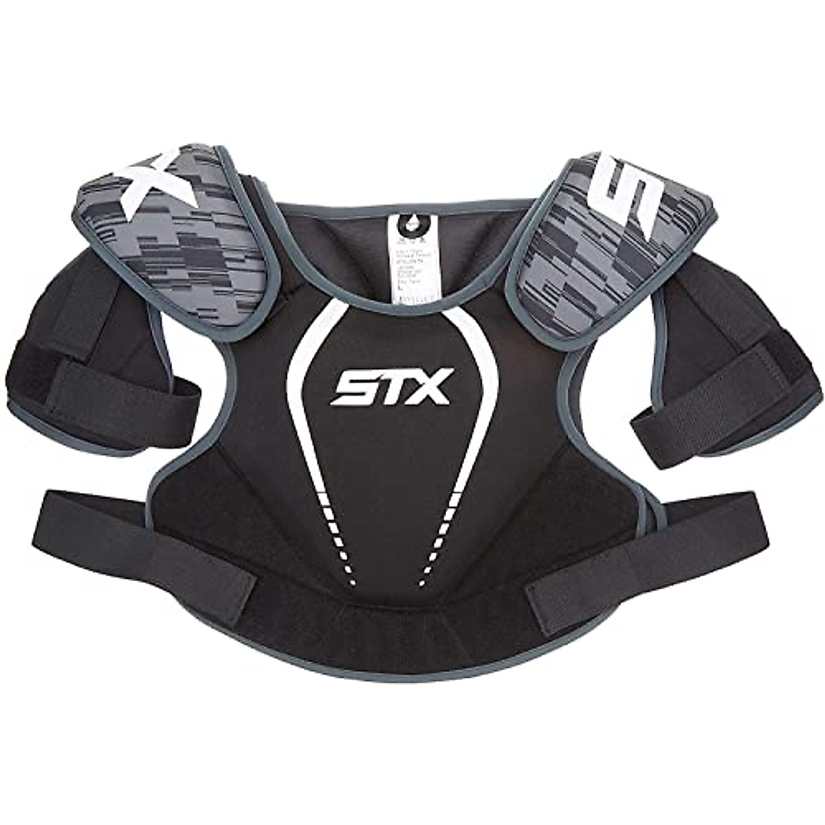STX Lacrosse Stallion 75 Shoulder Pad, Black, Medium