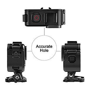 Taisioner Protective Housing Case for GoPro Hero 9 Hero 10 Hero 11 Black Top Opening Frame with Lens Cap and Side Cover Accessories Kit