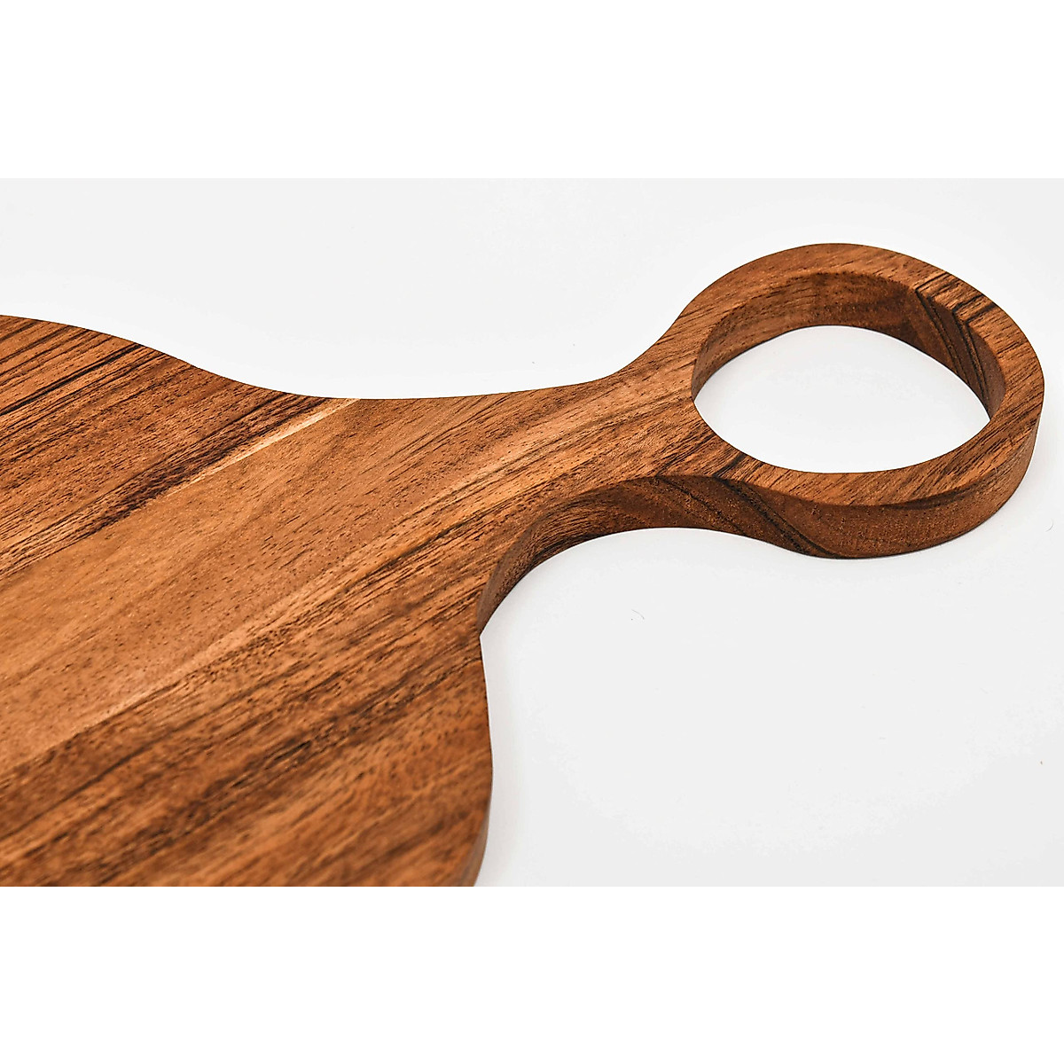 Woodlery Organic Acacia Wood Couple Valentine kitchen Cutting Chopping Board with Handles for Butcher Block Cheese Vegetables Fruit Salad (Set of 2 Couple Board 16L x 9W, 13L x 7W Inches)