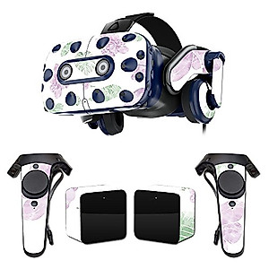MightySkins Skin Compatible with HTC Vive Pro VR Headset - Water Color Flowers | Protective, Durable, and Unique Vinyl Decal wrap Cover | Easy to Apply, Remove, and Change Styles | Made in The USA