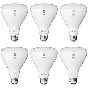 GE Relax 65-Watt EQ LED Br30 Soft White Dimmable Flood Light Bulb (6-Pack)