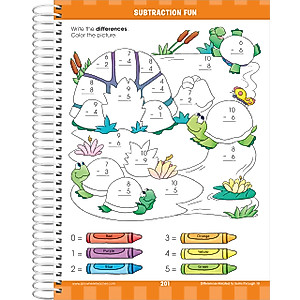 School Zone - Big First Grade Workbook - 320 Spiral Pages, Ages 6 to 7, 1st Grade, Reading, Parts of Speech, Basic Math, Word Problems, Time, Money, Fractions, and More (Big Spiral Bound Workbooks)