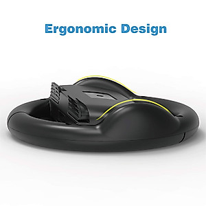 HEYSTOP Wheel Controller for Nintendo Switch & Switch OLED Model 2021 (4 Pack) Joy Con Controller Grip and Switch Steering Wheel for Mario Kart (Black)