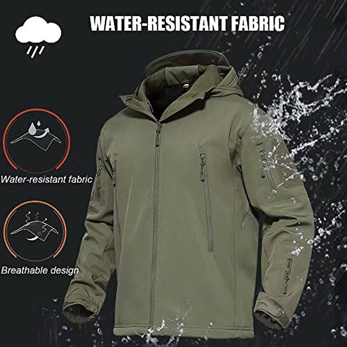 Military Jacket Men Ski Jacket Winter Coats Waterproof Jacket Winter Jacket Snow Jacket Men Snowboard Jacket Tactical Jackets for Men Army Jacket