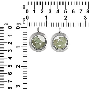 Starborn Moldavite Window Pendant in Stainless Steel