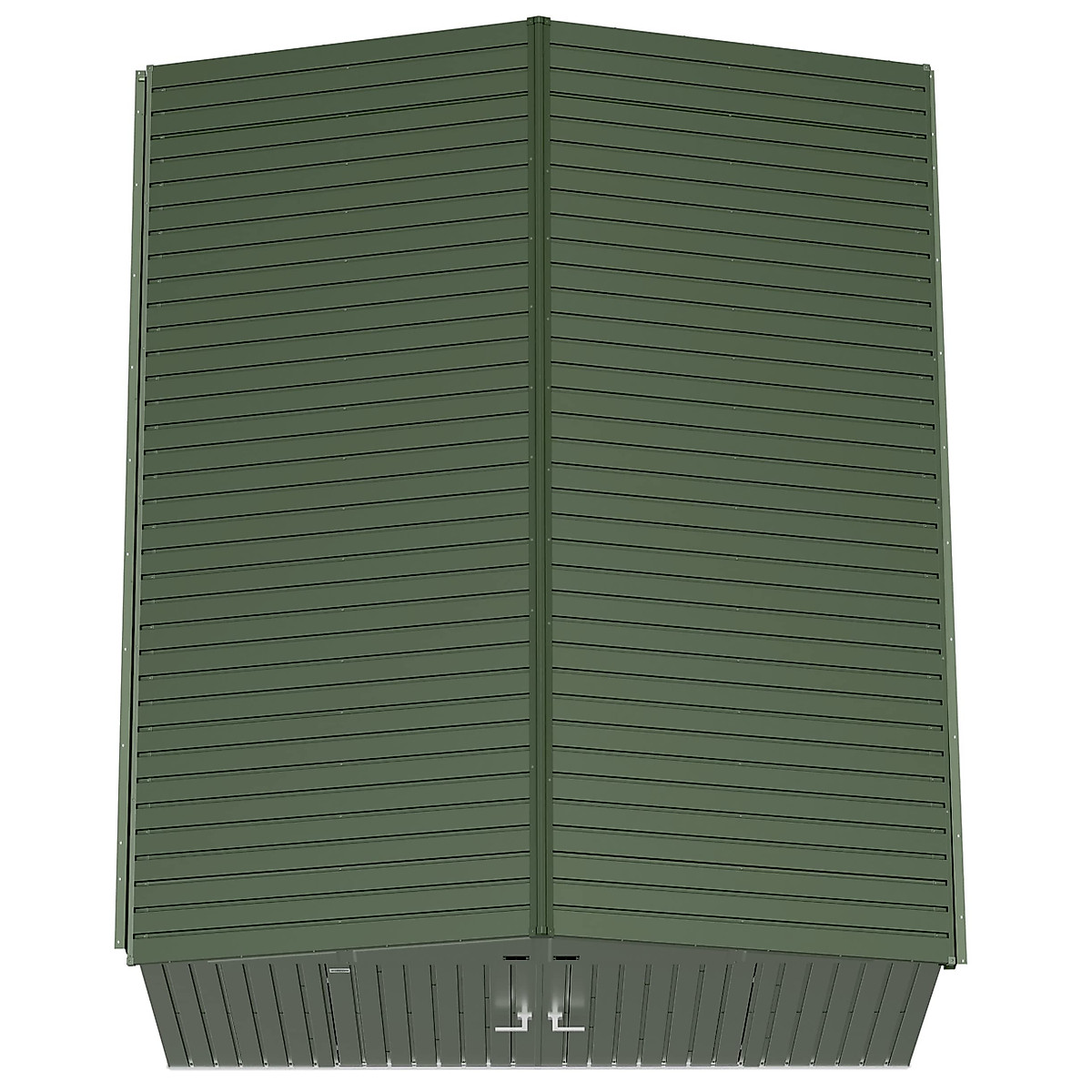 Scotts 10' x 12' Outdoor Lockable Water-Resistant Steel Storage Shed Building with Tool Hanger and Gable Roof, Green