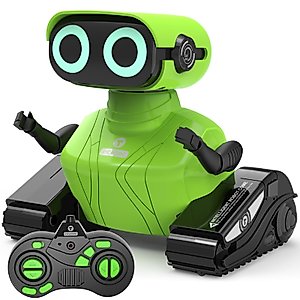 GILOBABY Robot Toys, Remote Control Robot Toy, RC Robots for Kids with LED Eyes, Flexible Head & Arms, Dance Moves and Music, Birthday Gifts for Boys Ages 3+ Years (Green)