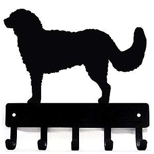The Metal Peddler Goldendoodle Dog - Key Holder for Wall - Small 6 inch Wide - Made in USA; Gift for Dog Lovers