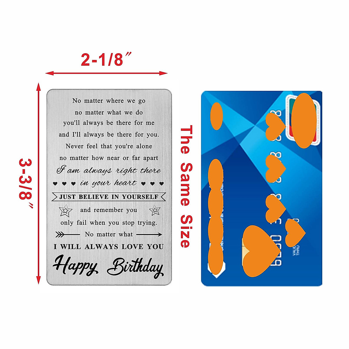 Happy Birthday Gifts for Women Men, Birthday Engraved Wallet Card Gifts