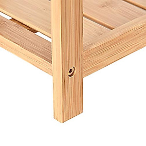 ToiletTree Products Bamboo Towel Rack Holder for Bathrooms (3 Tier) - Freestanding Beach Towel & Poolside Rack with Bottom Storage Shelf – Organizer for Bath, Hand Towel, Wash Cloths