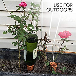 Modern Innovations Ceramic Terracotta Self Watering Spikes (4 Pack) Vacation Automatic Plant Waterer Devices, Indoor/Outdoor Planter Insert, Terra-Cotta Stakes for Potted Plants, Auto-Water System