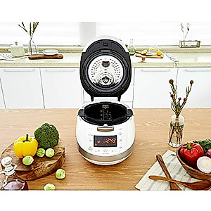 CUCKOO CRP-HS0657FW | 6-Cup (Uncooked) Induction Heating Pressure Rice Cooker | 11 Menu Options, Stainless Steel Inner Pot, Made in Korea | White