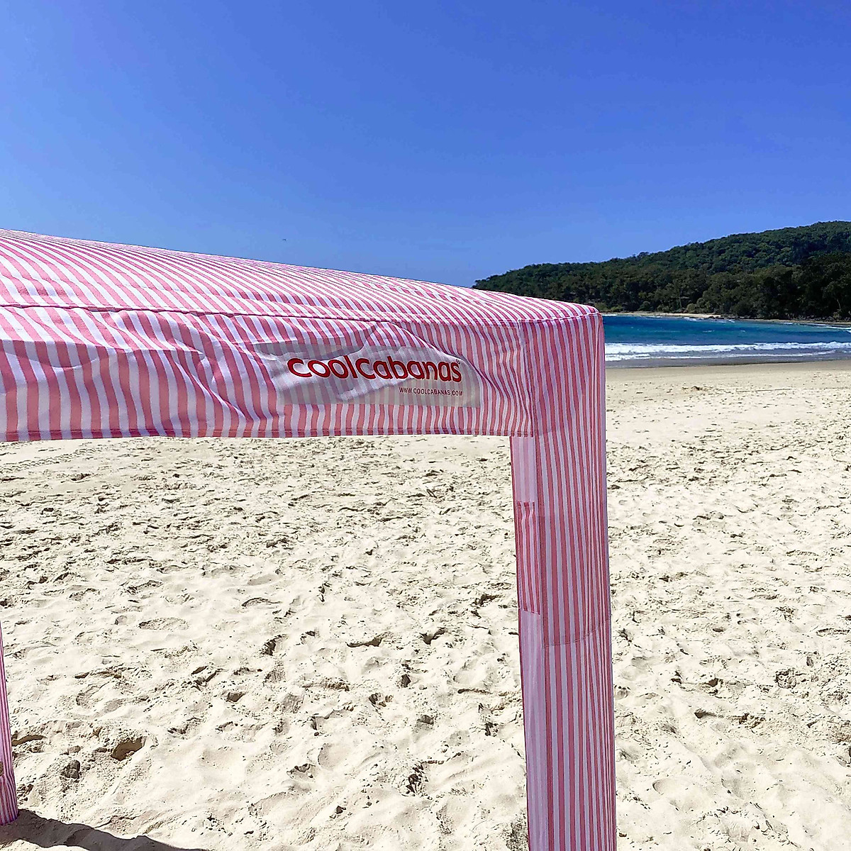 CoolCabanas Beach Cool Cabana Canopy Sun Shade Shelter Tent - 8' x 8' or 6'6" x 6'6", Easy to Setup, Folds to just 3'5", Perfect for Family Beach and Backyard, UPF 50+, The Original and The Best