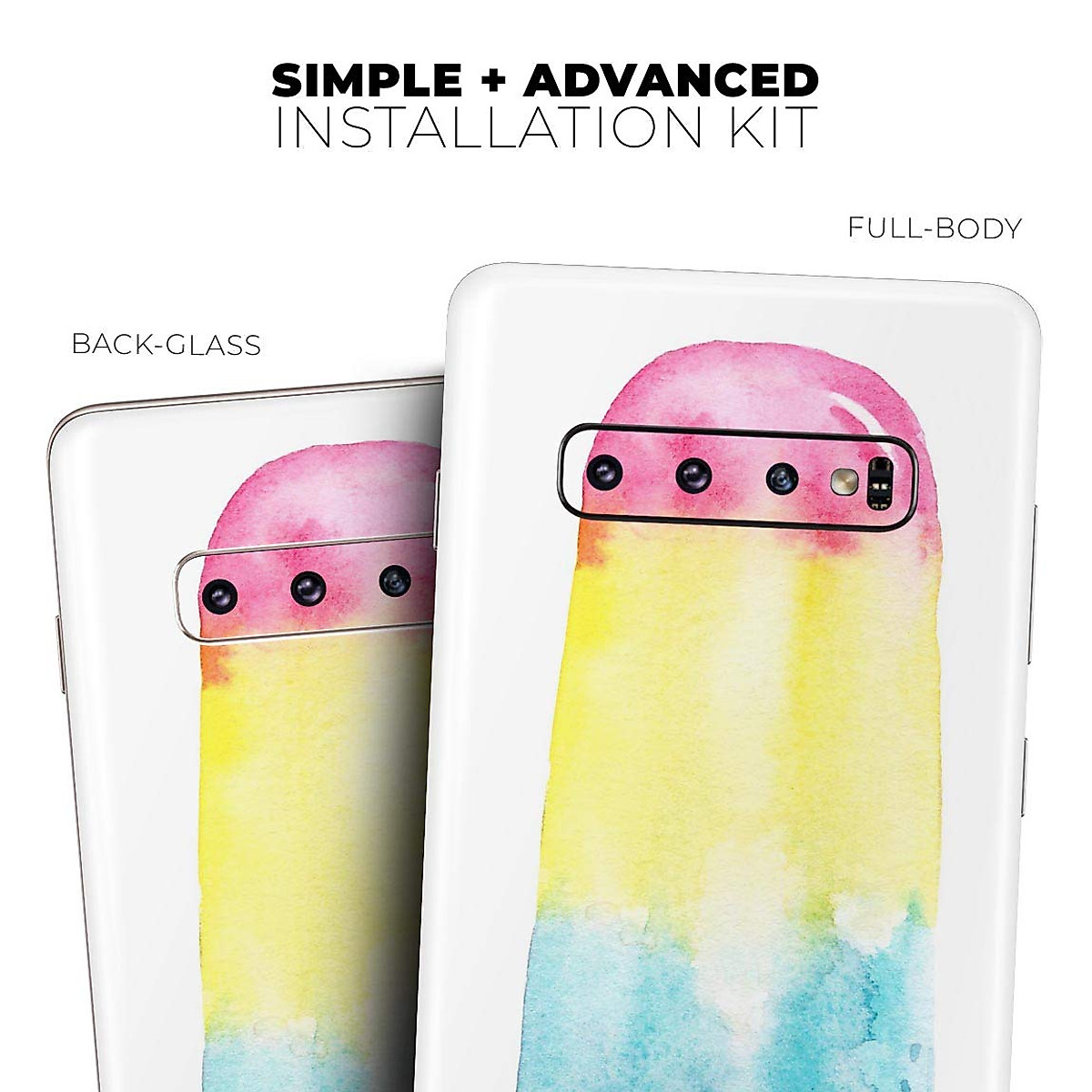 DesignSkinz Summer Mode Ice Cream v2 Protective Vinyl Decal Wrap Skin Cover Compatible with The Samsung Galaxy S20 (Screen Trim & Back Glass Skin)