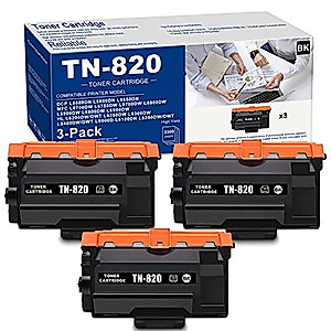Neoa (3 PK,Black) TN820 TN-820 High Yield Compatible Toner Cartridge Replacement for Brother DCP L5600DN L5500DN L5650DN MFC L5700DW L6800DW L5800DW L5900DW L6750DW L6900DW Printer (NA TN820-3PK)