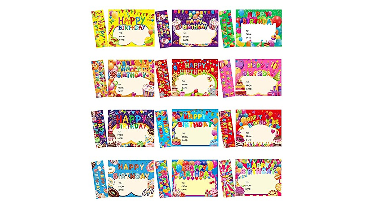 Happy Birthday Certificates & Bookmarks for Kids Classroom – 72 Pack