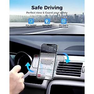 2022 Magnetic Phone Mount for Car【Upgrade 8X Magnets】 Strong Car Mount Magnet, 360° Rotation Phone Mount for iPhone 14 13 12 Pro XR XS Plus Samsung Galaxy Note S222/S21& All Phone & Mini Tablets