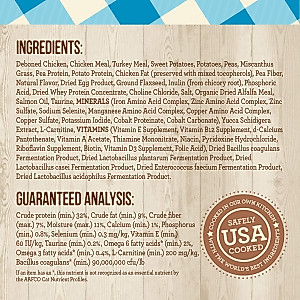 Merrick Purrfect Bistro Grain Free Natural Dry Cat Food For Adult Cats, Real Chicken And Sweet Potato Recipe - 4 lb. Bag