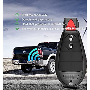 VERYOH Key Fob Replacement Fits for Chrysler 300 08-2010, Dodge Challenger Charger Durango Journey Ram 08-2013, Grand Caravan 08-2019, Grand Cherokee 08-2013, M3N5WY783X (Set of 2)
