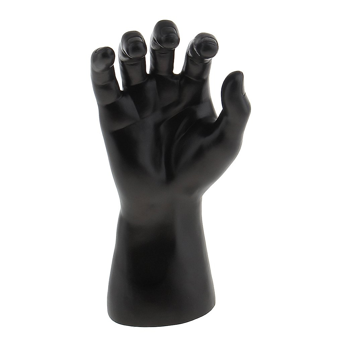 Dovewill Plastic Male Mannequin Right Manikin Arm Hand for Jewelry Bracelet Watch Ring Display Holder Stand Dummy Model Free Standing Black White - Black