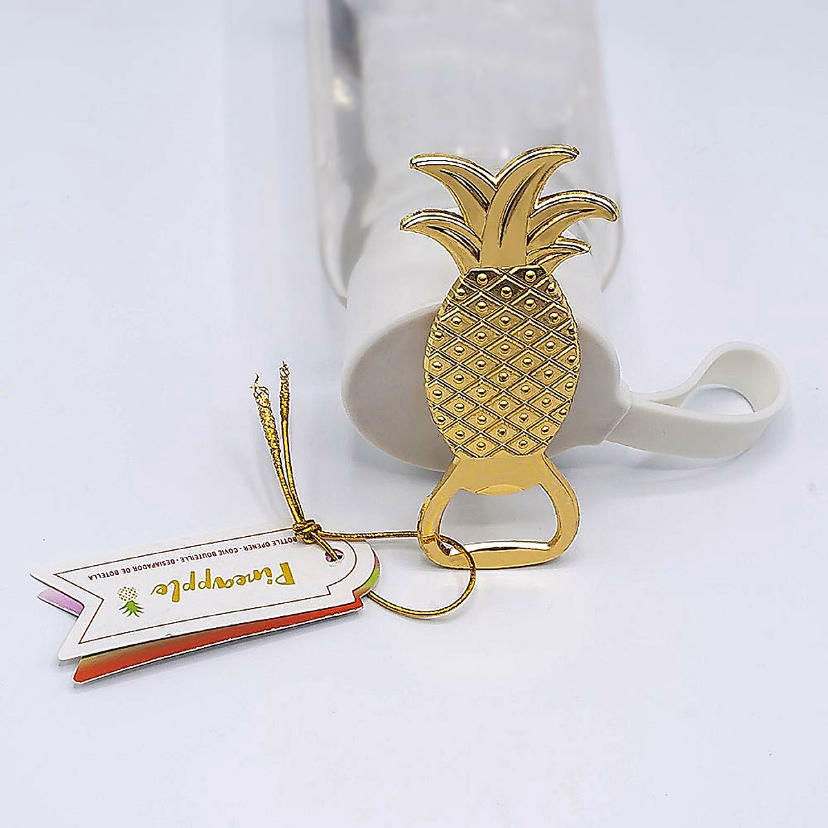 Gold Pineapple Bottle Opener for Wedding Party Favor Set of 20