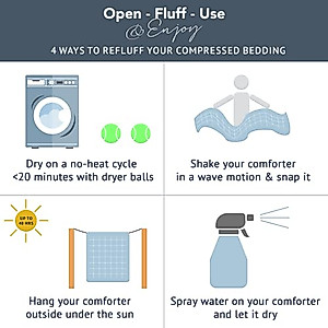 Comfort Spaces Bed in A Bag - Trendy Casual Design Cozy Comforter with Complete Sheet Set with Side Pocket, All Season Cover, Matching Shams Queen(90"x90"), Kate, Grey/Purple 9 Piece