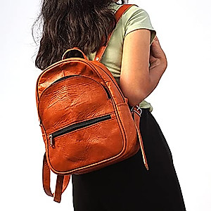 Rassy&Massy 11 Inch Leather Backpack Purse for Women Fashion Designer Casual Day Out, Travel Ladies Shoulder Bags-Gift for Her